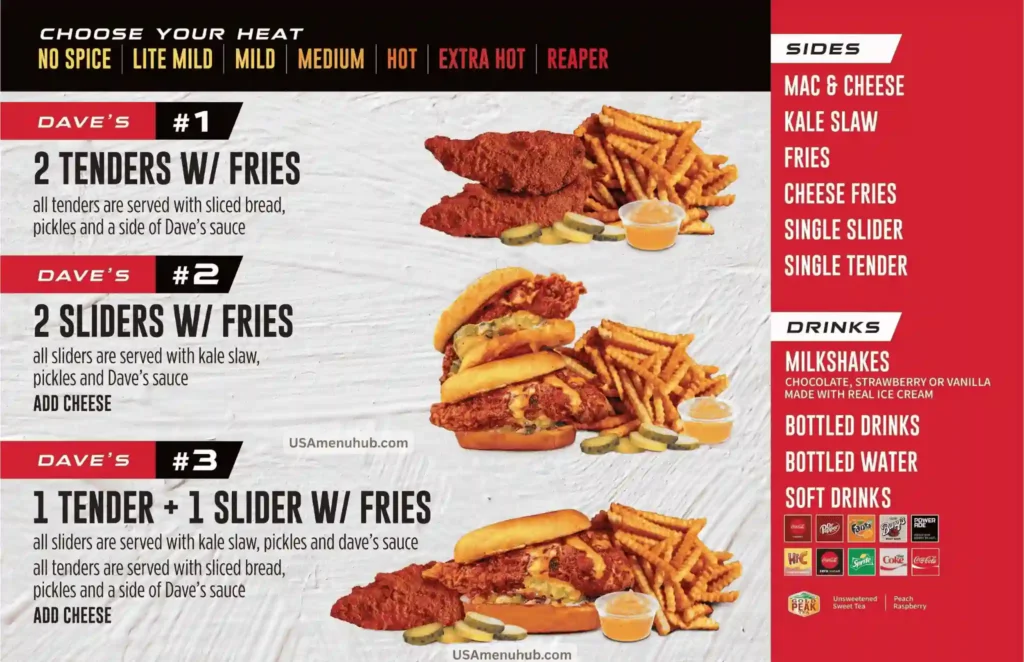 Dave’s Hot Chicken Menu With Prices 2026